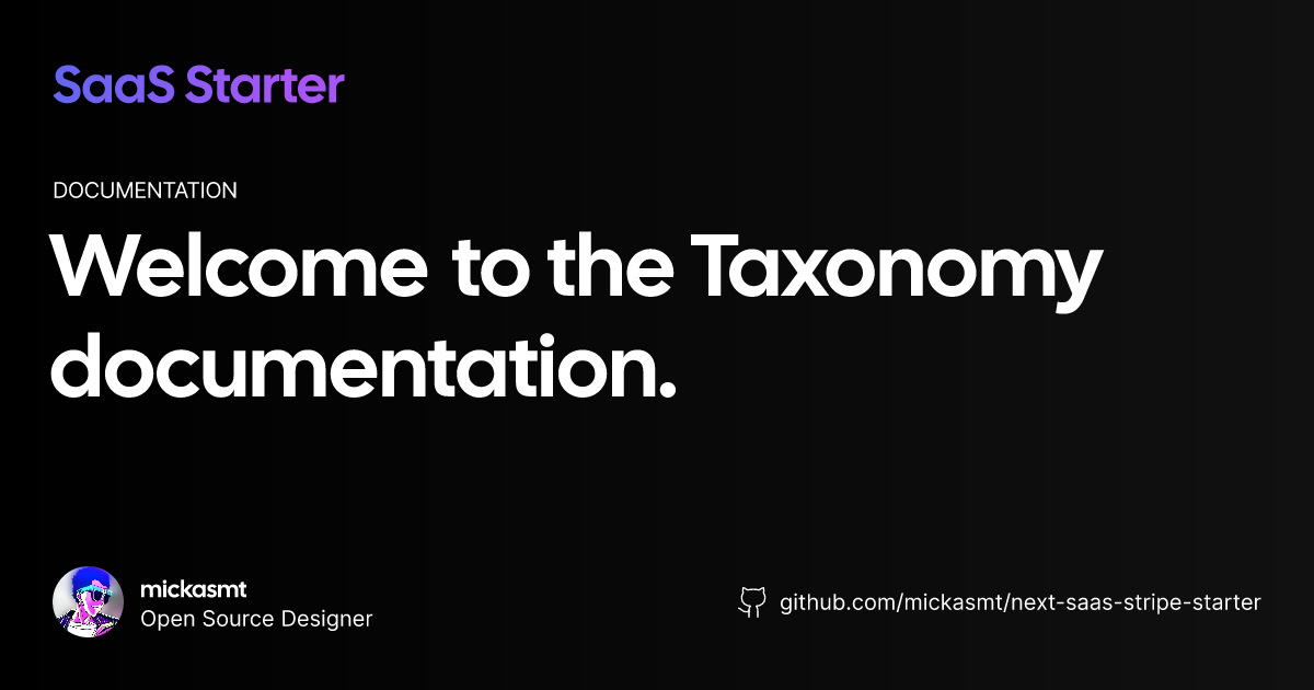 Documentation | SaaS Starter